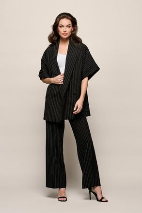 Mart Visser Roseline Kimono Blazer Schwarz/Wei&szlig;