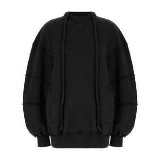 Dolce & Gabbana Baumwoll-Sweatshirt mit Rundhalsausschnitt - - Sweatshirts & Hoodies - Damen - Schwarzk - XS