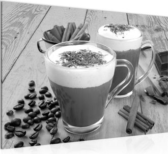 Runa Art Bild Küche Kaffee Modern Wandbilder Esszimmer Küchenbilder 1 Teilig - Made In Germany - Küchenbilder Schwarz Weiss Flur 014515c