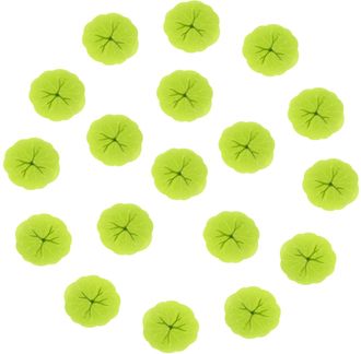 Holibanna 40 Stück Künstliche Lotusblätter 6 cm Dekorative Seerosenblätter Für Garten Und Aquarium