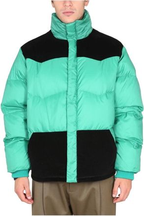 Marni Homme, Vestes, Vert, Taille: L Piumino Bicolore Logo