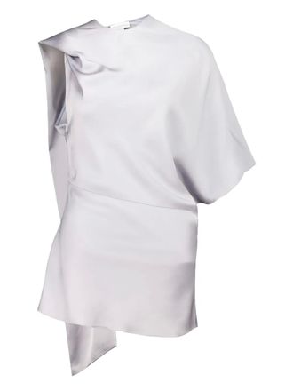 Stella McCartney haut asymétrique à design drapé - Blanc