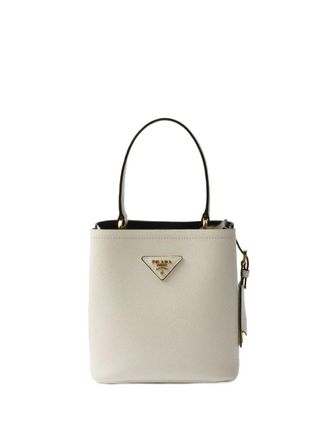 Prada Mini Panier Beuteltasche - Weiß