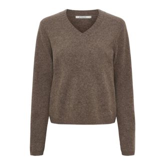 BTF-CPH V-Ausschnitt Yak Pullover - - Knitwear - Damen - Beige - M