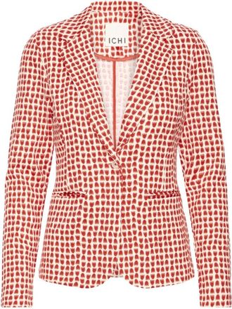 Ichi Ichi, Femme, Vestes, Rouge, Taille: 46 FR Blazers