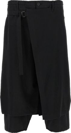 Yohji Yamamoto Homme, Pantalons, Noir, Taille: XL Pantalon Enveloppant Standard