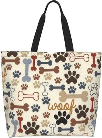 Generic Motif DOs Amusant Pour Chien Sac A Main Femme D&eacute;contract&eacute; Tote Bag Pliable Sac Cabas Pour Gym Voyage Universit&eacute;