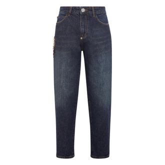 Philipp Plein Jeans Mom Fit Paisley - - Jeans - Damen - Blau - W26