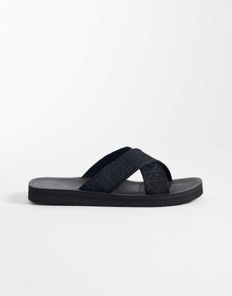 Calvin Klein Essential - Sandales &agrave; brides crois&eacute;es - Noir