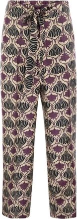 Max Mara Femme, Pantalons, Multicolore, Taille: 40 FR Timec Pantalon en Twill de Soie