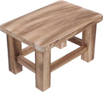 Luxshiny Kleiner Holzstuhl f&uuml;r Erwachsene Vintage Fu&szlig;hocker mit Ergonomischem Design Stabiler Sitzhocker f&uuml;r B&uuml;ro Schlafzimmer Esszimmer zum Schuhe Wechseln