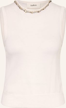 BA&SH Ba&Sh Stricktop Bamma Mit Schmucksteinen Und Pailletten weiss
