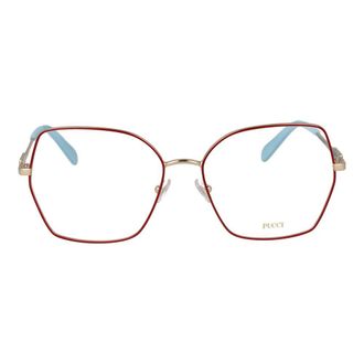 Emilio Pucci PU-1066375 Metal Full-Rim Eyeglasses - Red