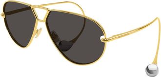 Bottega Veneta Femme, Accessoires, Jaune, Taille: 64 MM Lunettes de soleil aviateur Drop