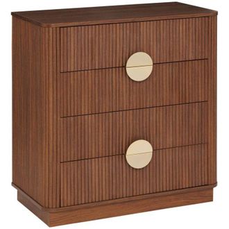 Atmosphera Atmosphera - Commode 3 étagères Wany marron 80x40cm créateur dintérieur