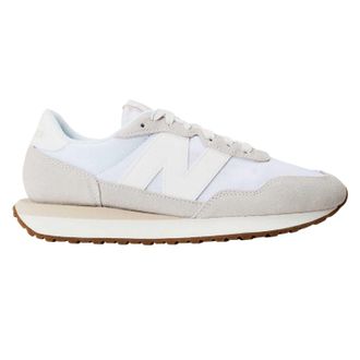 New Balance 237 Klassisch Sneaker f&uuml;r Damen, Wildleder (Wei&szlig;/Gummi Rosa)