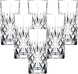 Lorren Home Trends RCR Weinglas-Set, Crystal Melodia Collection High Ball High Ball; Water Glass,6er-Set