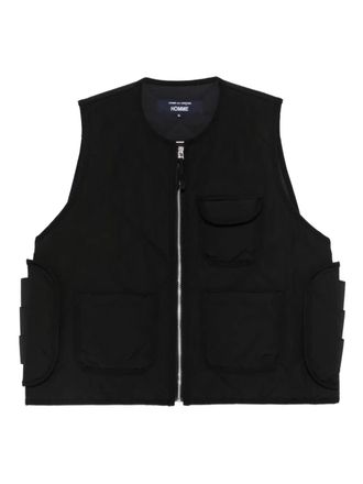 Comme Des Garçons Gesteppte Weste mit Taschen - Schwarz