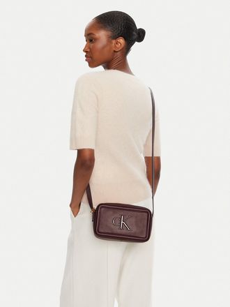 Calvin Klein Handtasche Calvin Klein Bold Ck Camera Bag LV04F3220G Dunkelrot