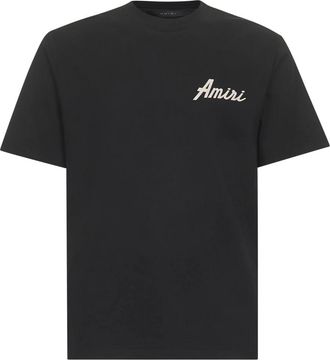 Amiri Homme, Tops, Noir, Taille: L T-shirts et Polos Noirs avec Logo Script