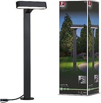 Paulmann 94546 Plug & Shine luminaire dextérieur LED Plug & Shine borne lumineuse Ito Horizontal IP65 1x6 W grad. Anthracite métal synthétique 3000K