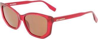 Karl Lagerfeld Femme, Accessoires, Rouge, Taille: ONE Size Kl6071S-628 Lunettes de soleil