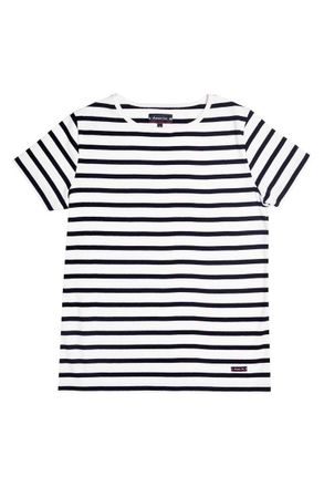 Armor Lux Damen Morgat T-Shirt Not Applicable, Mehrfarbig (Blanc/Rich Navy Bi9), XXX-Large (Herstellergr&ouml;&szlig;e: 6)