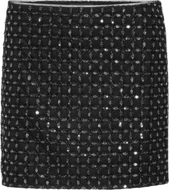 Rotate Rotate Birger Christensen, Femme, Jupes, Noir, Taille: 40 FR Beaded Tulle Skirt