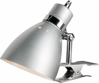 ETC Shop Tisch Klemm Leuchte silber Wohn Ess Zimmer Beleuchtung Lese Spot Strahler Lampe schwenkbar