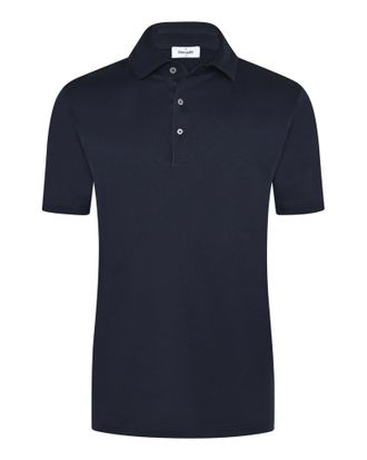Gran Sasso Glattes Poloshirt aus softem Baumwolljersey in