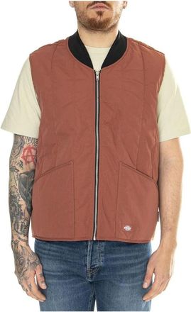 Dickies Homme, Vestes, Rouge, Taille: S Giacca Smanicata