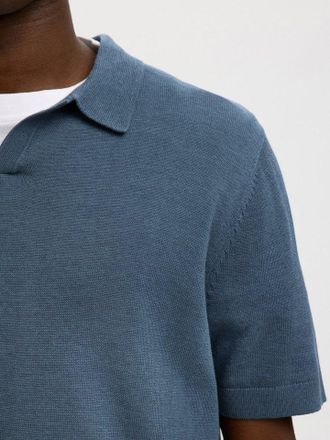 Selected Poloshirt SLHMATTIS SS KNIT SUN OPEN POLO NOOS