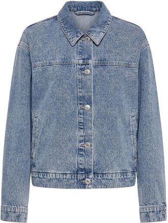 STUDIO UNTOLD Sommerjacke Jeansjacke Boxy Shape Glitzerfransen