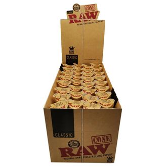 Raw Organic Cones King Size vorgerollte Cones aus Bio Hanf 1 Box (96 Cones)