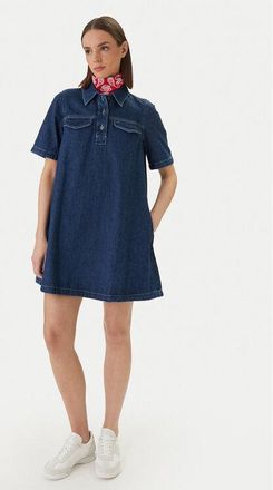 Tommy Jeans Jeanskleid DW0DW22989 Dunkelblau Regular Fit