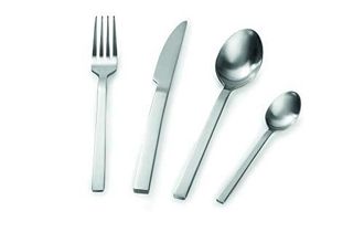 Barazzoni 71090002401 Besteckset 24-teilig Zaffiria Satinata, Edelstahl, Silber/schwarz