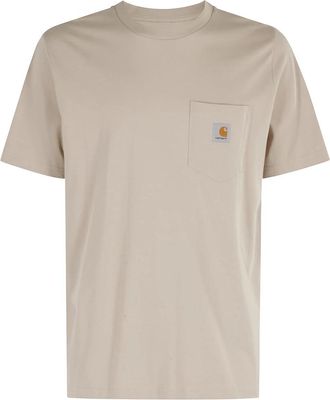 Carhartt Work in Progress Tasche T-Shirt Farbwand Kurzarm - - Tops - Herren - Beige - XL