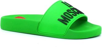 Love Moschino Femme, Chaussures, Vert, Taille: 39 EU Slides en Caoutchouc