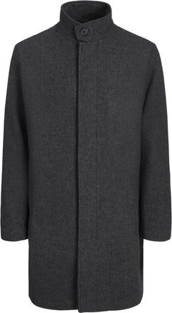 Jack & Jones JACK&JONES Herren Jprblawilson Wool Coat Sn Mantel, Black/Detail:Structure, XL
