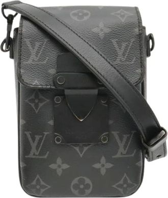 Louis Vuitton Pre-owned Sac bandouli&egrave;re S Lock Vertical Wearable Wallet Monogram Eclipse - Femme - Pre-owned - Noir - Taille: ONE Size