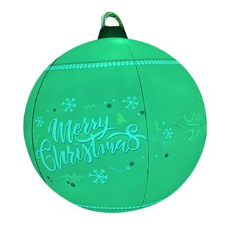 Angoily Aufblasbarer Ball F&uuml;r Weihnachtsdekoration Gro&szlig;er Outdoor-schmuck Aufblasbare Weihnachtskugel F&uuml;r Drinnen Und Drau&szlig;en
