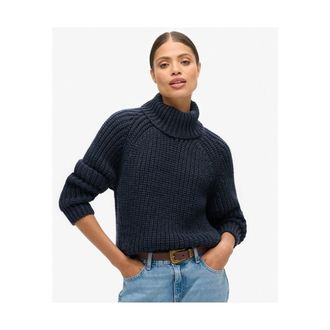 Superdry Pull &agrave; col roul&eacute; en tricot d&eacute;contract&eacute;