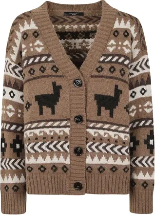 Max Mara Damen, Strickwaren, Braun, SGr&ouml;&szlig;e