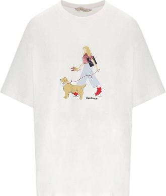 Barbour Femme, Tops, Blanc, Taille: 38 FR Derwent T-Shirt