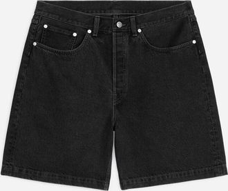 Arket Lockere Jeansshorts -Schwarz