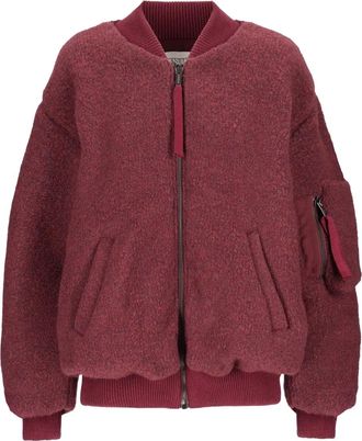 Laneus veste bomber en tweed - Rouge
