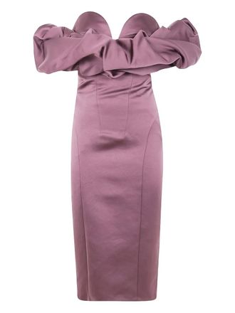 Elisabetta Franchi robe &agrave; manches bouffantes - Violet