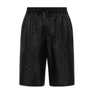 Dolce & Gabbana Seidenshorts mit Monogramm - - Shorts - Herren - Schwarzk - 2XL