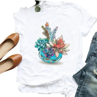 Keephen Bohemian Plume Papillon Impression 3D Femmes T-Shirt Casual &Eacute;t&eacute; Boho Tops Col Rond L&acirc;che Manches Courtes Blouses Tunique