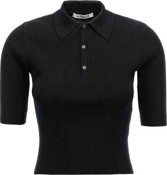 Auralee Poloshirt - Schwarz